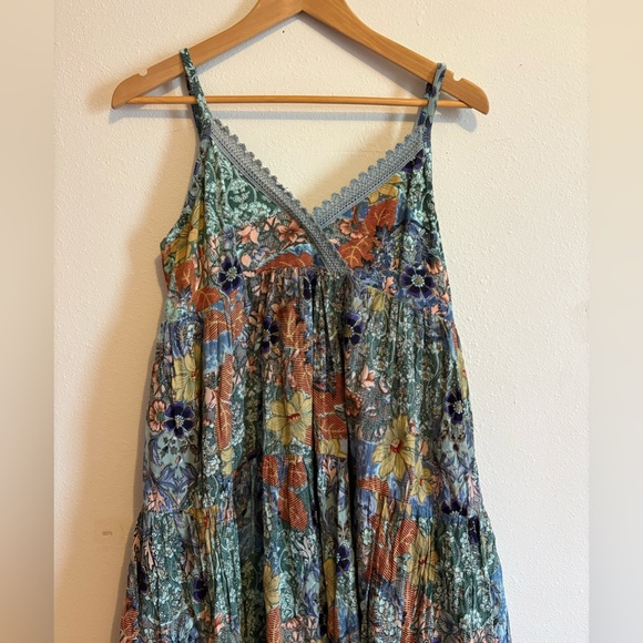 Funky People | Dresses | Funky People Blue And Cream Crochet Floral ...